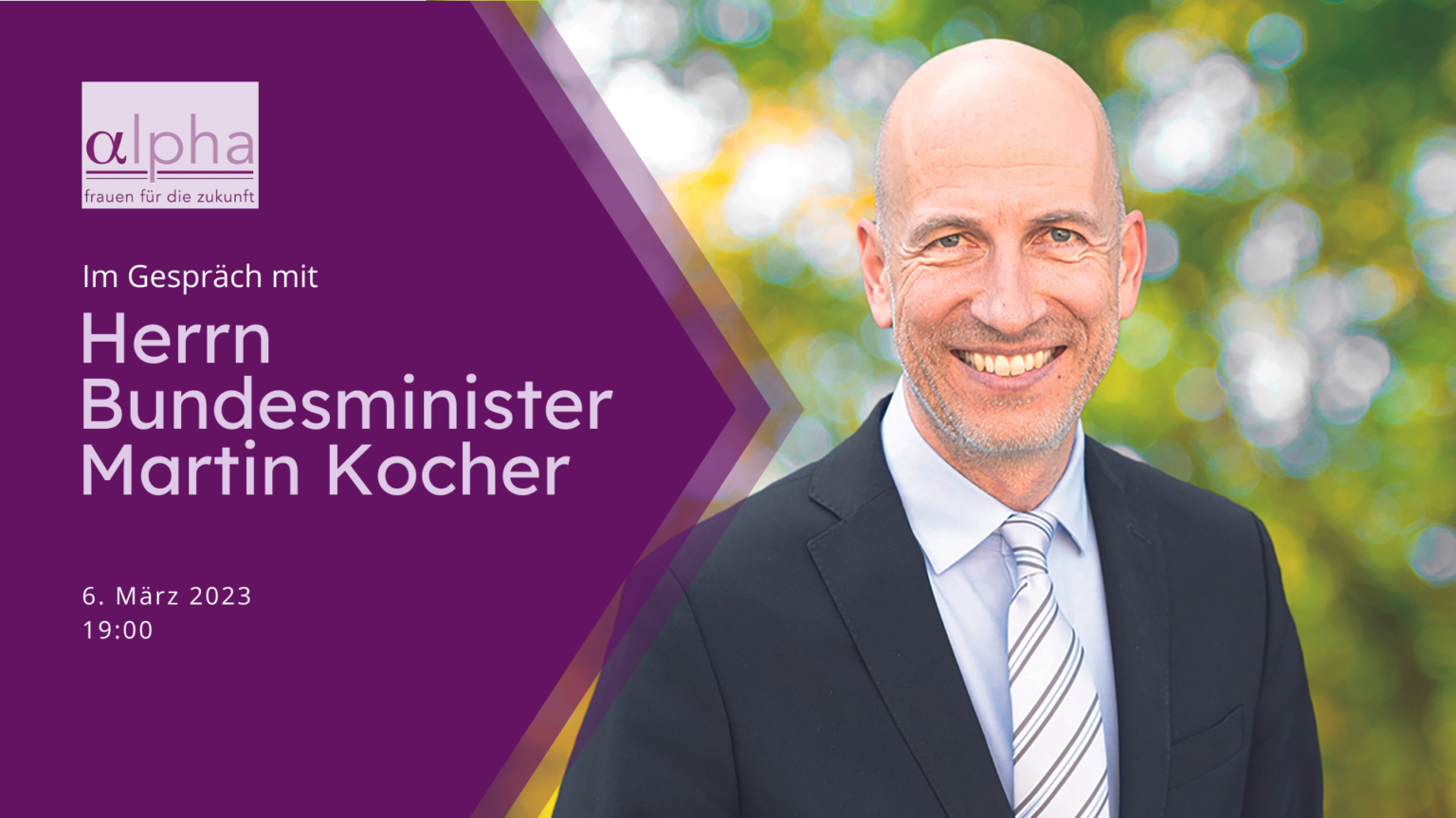 Im Gespräch mit Herrn Bundesminister Martin Kocher - Club alpha